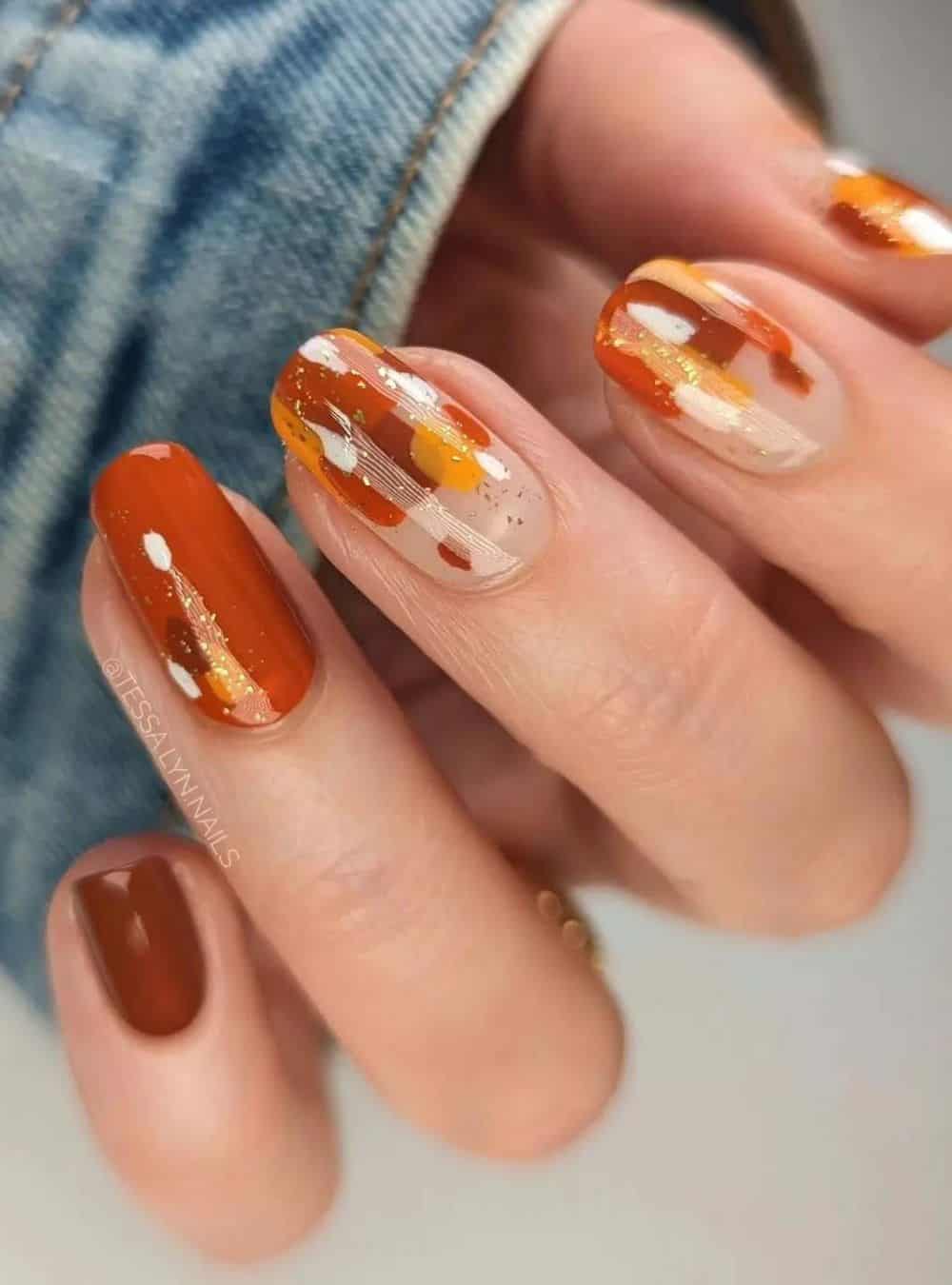 20+ Autumn Gel Nails That Shine With Simple Fall Nail Colors