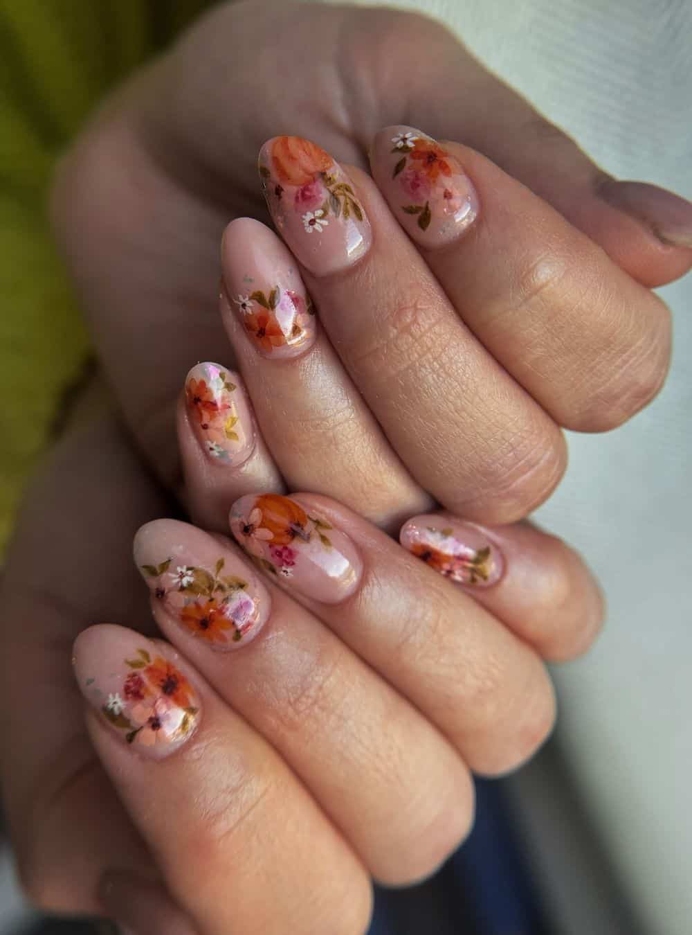 20+ Autumn Gel Nails That Shine With Simple Fall Nail Colors