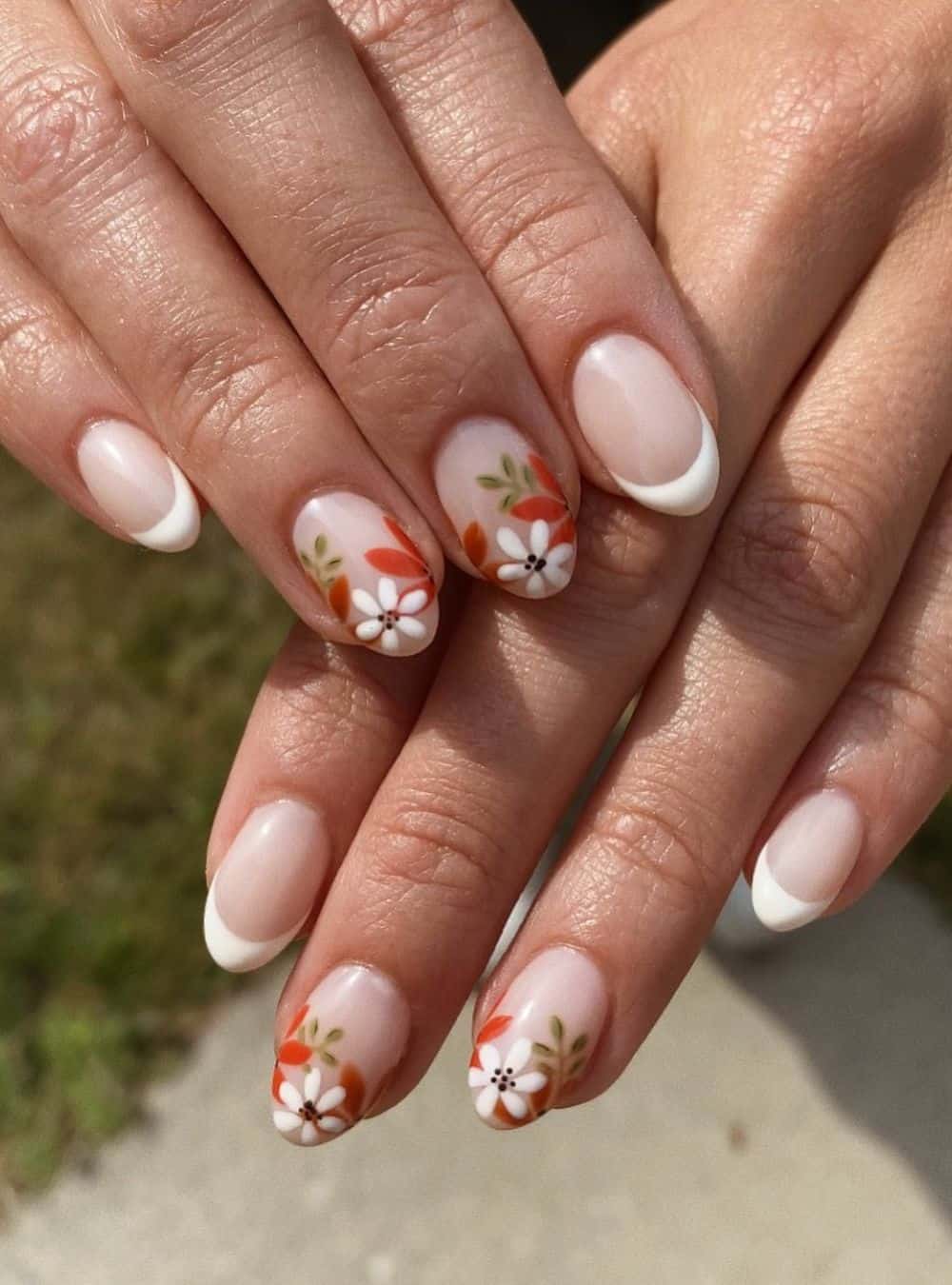 20+ Cute Fall French Nails Giving Your Manicure A Glow