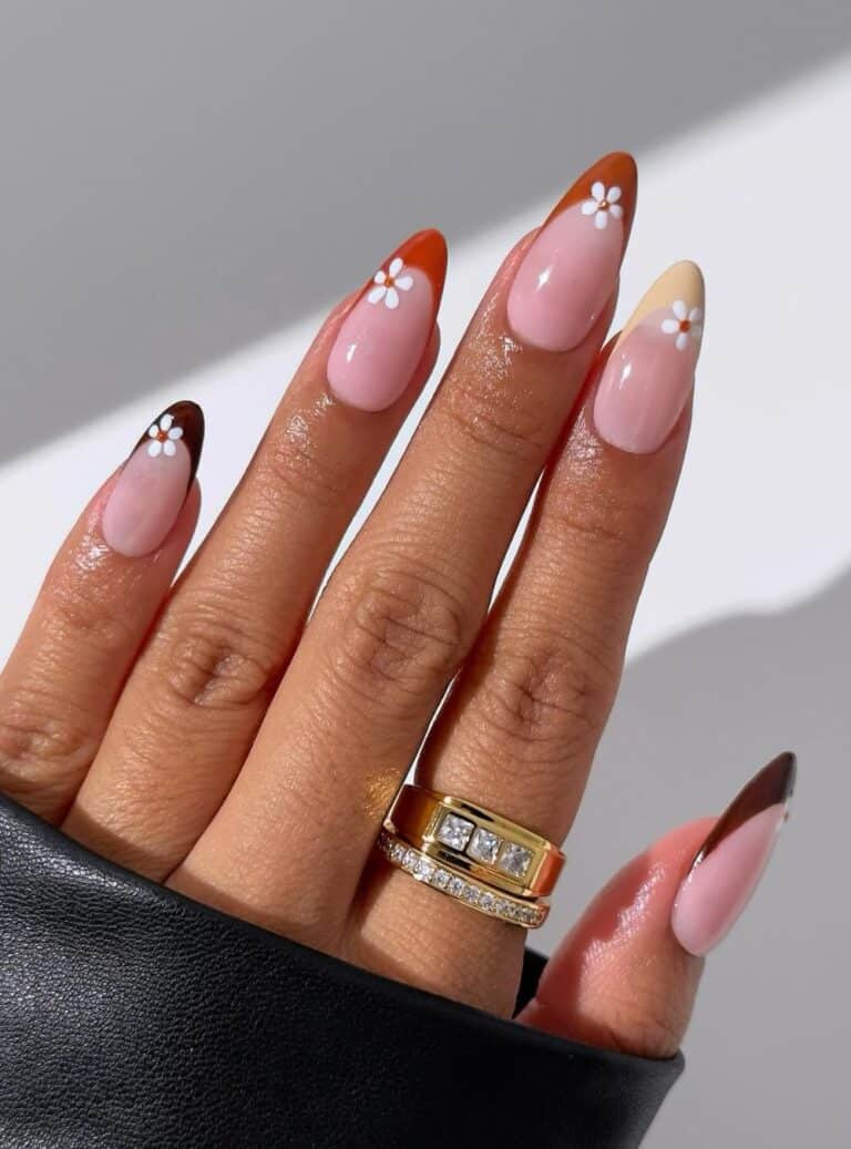 20+ Cute Fall French Nails Giving Your Manicure A Glow